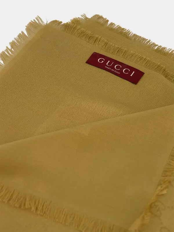 Gucci Gg Jacquard Cotton-silk Shawl