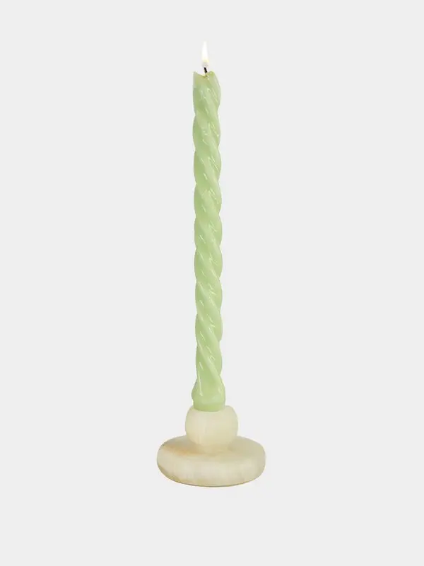 ZACONI Small Onyx Candle Holder - Beige