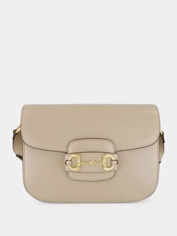 Gucci Horsebit 1955 Medium Shoulder Bag - Beige