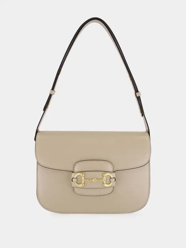 Gucci Horsebit 1955 Medium Shoulder Bag - Beige