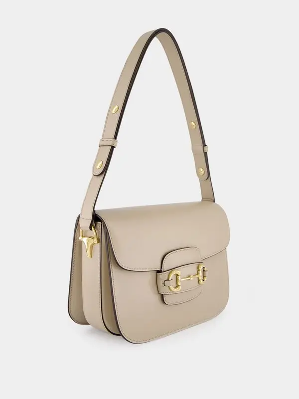 Gucci Horsebit 1955 Medium Shoulder Bag - Beige