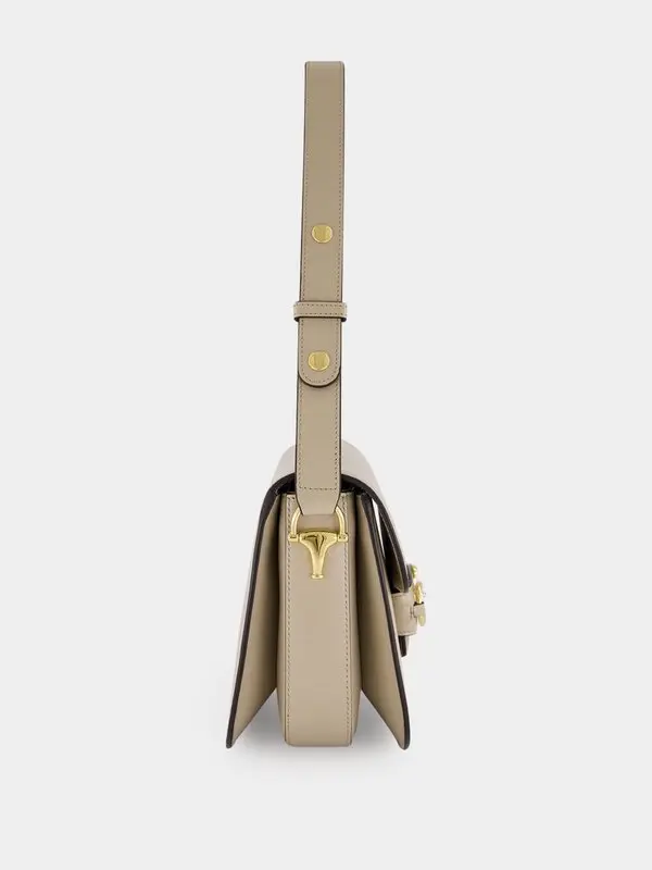 Gucci Horsebit 1955 Medium Shoulder Bag - Beige