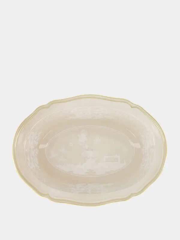 GINORI 1735 Oriente Italiano Oval Bowl - Beige