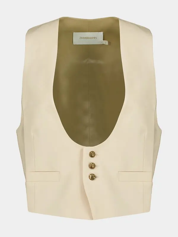 Zimmermann Hypnotic Wool Vest - Cream