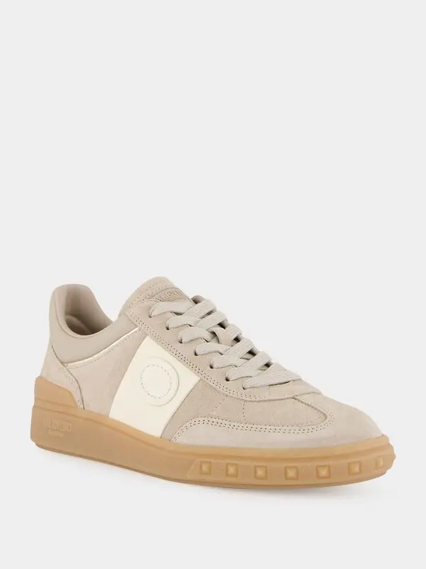 Valentino Garavani Calf Leather Sneakers - Beige