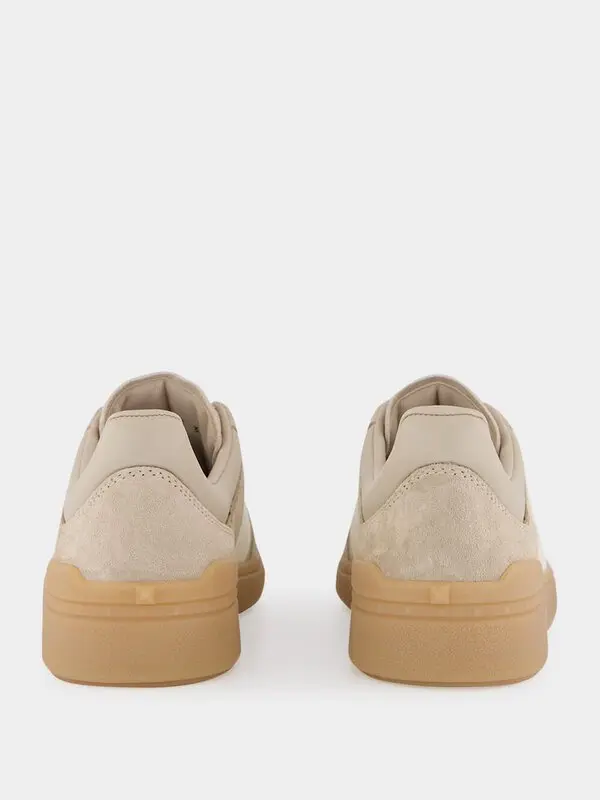 Valentino Garavani Calf Leather Sneakers - Beige