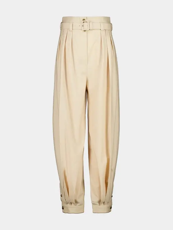 Zimmermann Hypnotic Wool Harem Pant - Cream