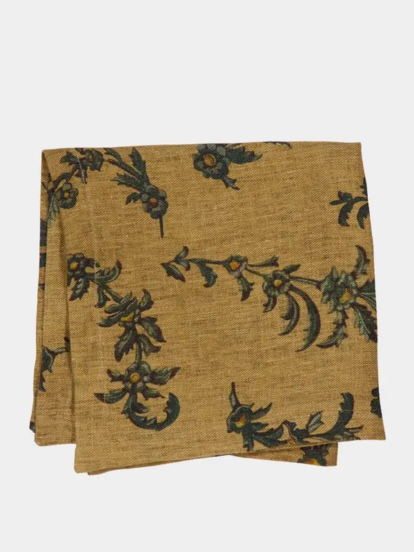 THE HOUSE OF LYRIA Teigne Printed Linen Napkin - Beige