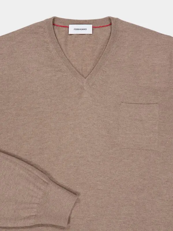FERRAGAMO Virgin Wool V-neck Sweater