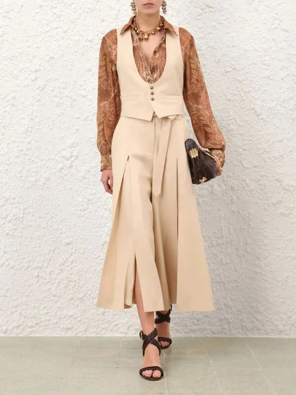 Zimmermann Hypnotic Wool Culottes - Cream