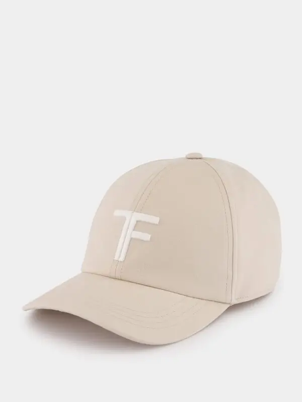 TOM FORD Canvas Cap With Logo - Beige
