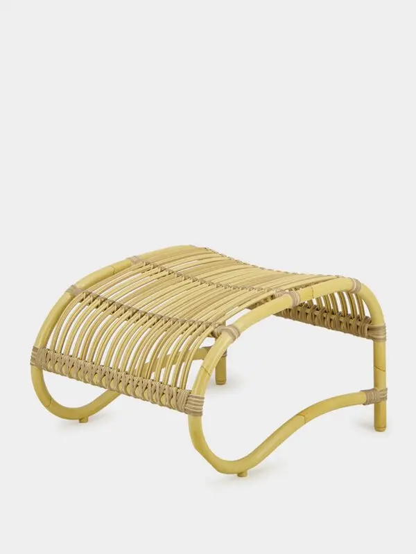 SIKA-DESIGN Natural Rattan Outdoor Foot Stool