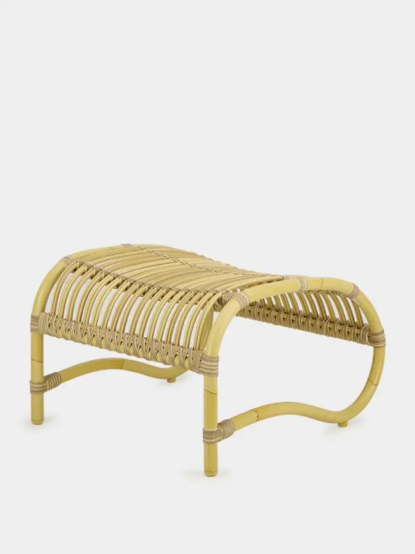 SIKA-DESIGN Natural Rattan Outdoor Foot Stool