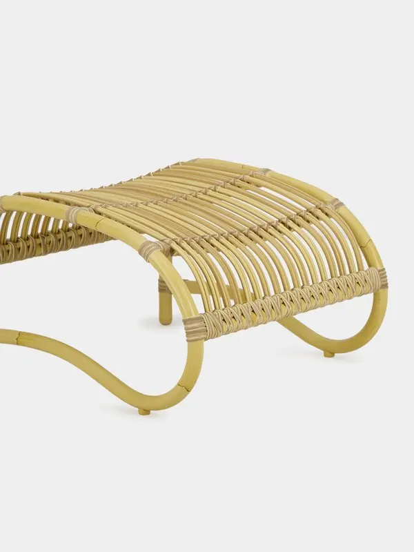 SIKA-DESIGN Natural Rattan Outdoor Foot Stool