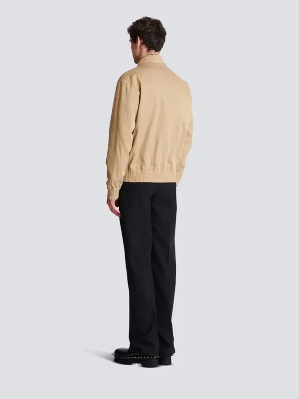 Balmain Cotton Canvas Bomber Jacket - Beige