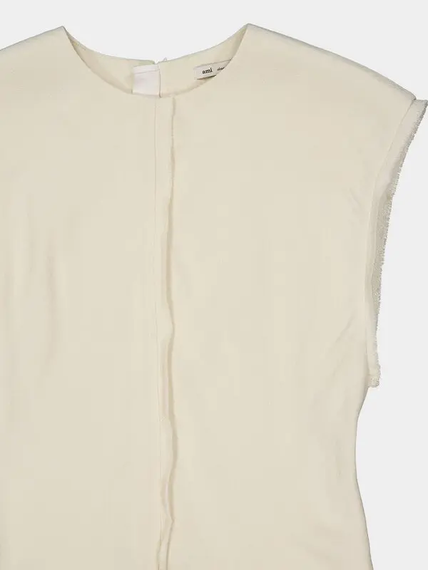 AMI Paris Raw Edge Details Long Dress - Cream