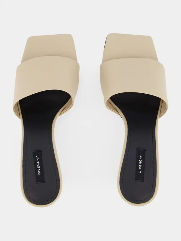 Givenchy Tape Heeled Mules - Beige