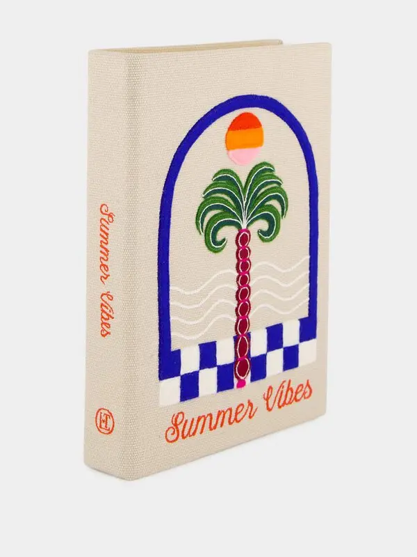 OLYMPIA LE-TAN Summer Vibes Book Clutch - Beige