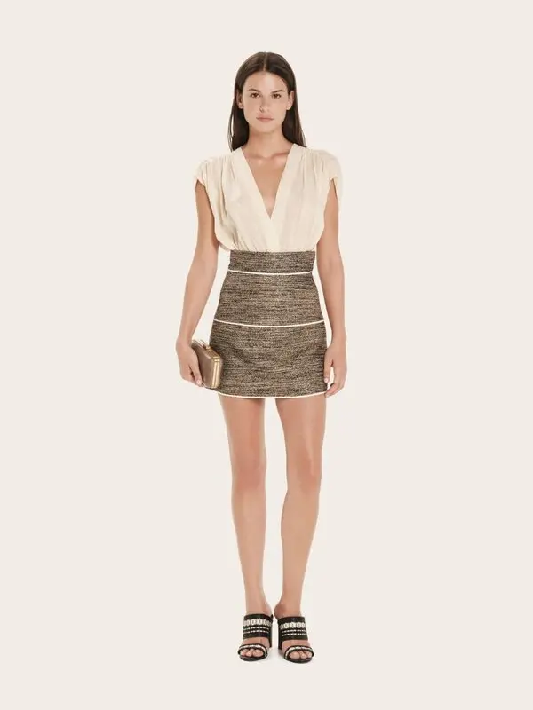 Zeus+dione Voidra Textured Bodysuit - Beige