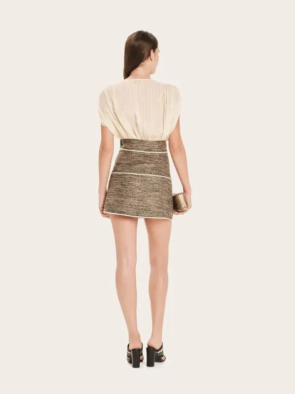 Zeus+dione Voidra Textured Bodysuit - Beige