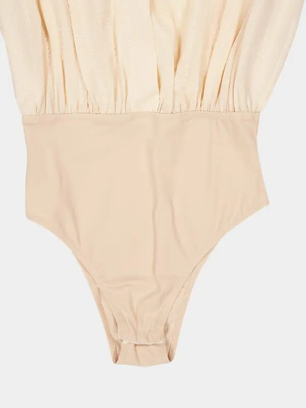 Zeus+dione Voidra Textured Bodysuit - Beige
