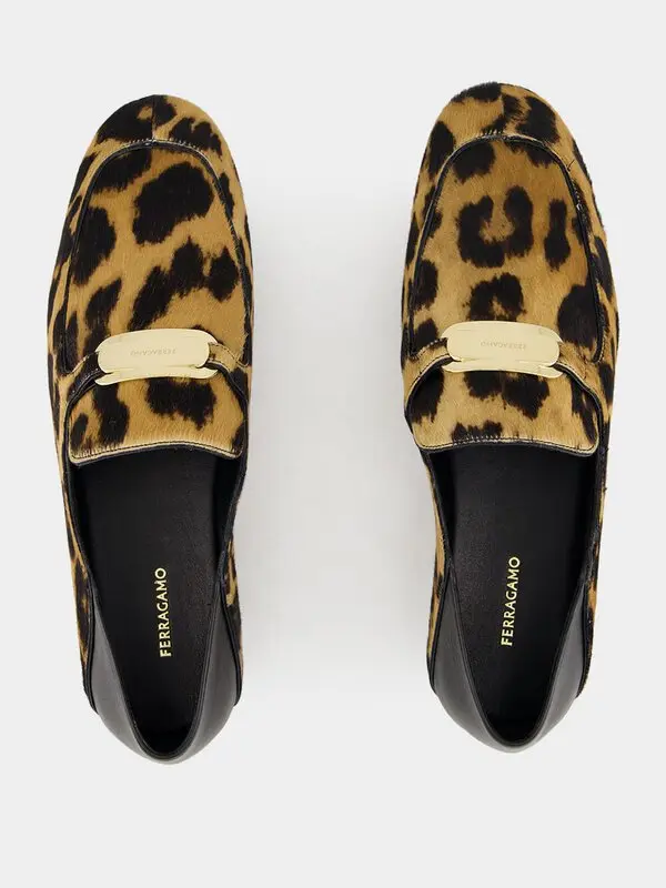 FERRAGAMO Elaine Leopard-print Loafers - Animal Print