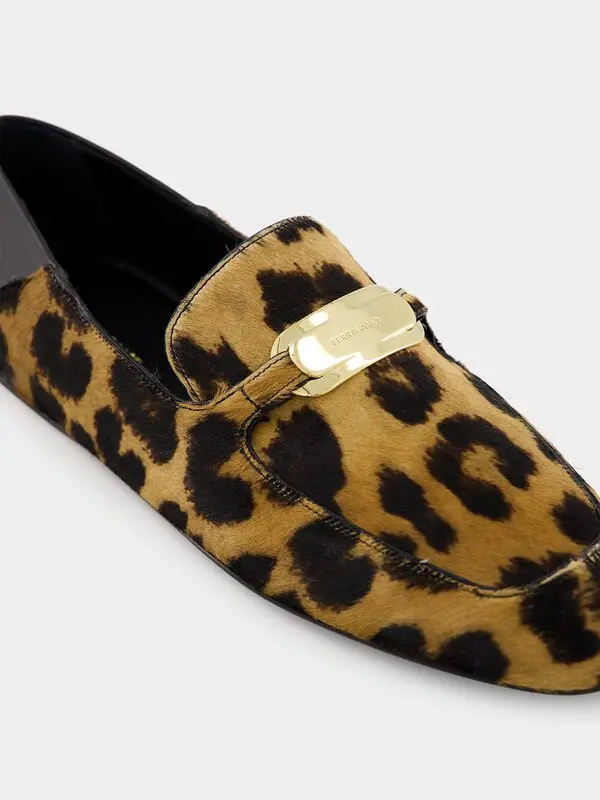 FERRAGAMO Elaine Leopard-print Loafers - Animal Print
