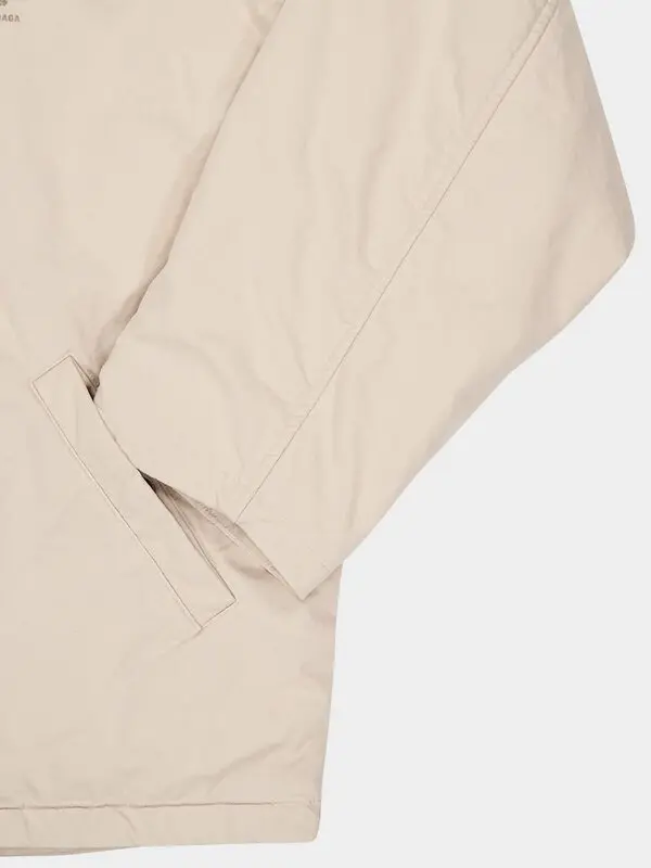 Balenciaga Hooded Zip-up Cotton Jacket - Beige