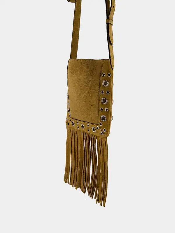 Valentino Garavani Havana Nellcôte Suede Shoulder Bag - Beige