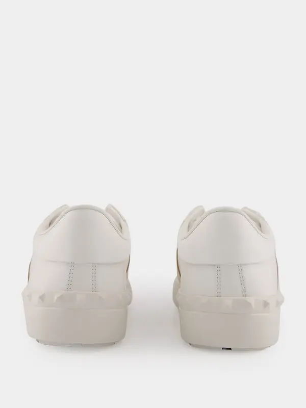 Valentino Garavani Open Leather Sneakers - Beige