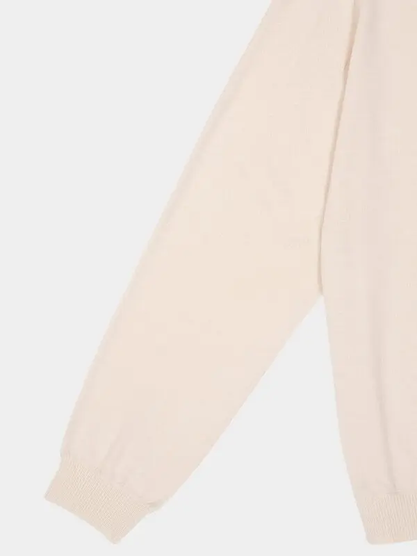 COURREGES Merino Wool Mockneck Sweater - Beige