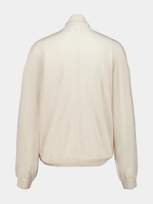 COURREGES Merino Wool Mockneck Sweater - Beige
