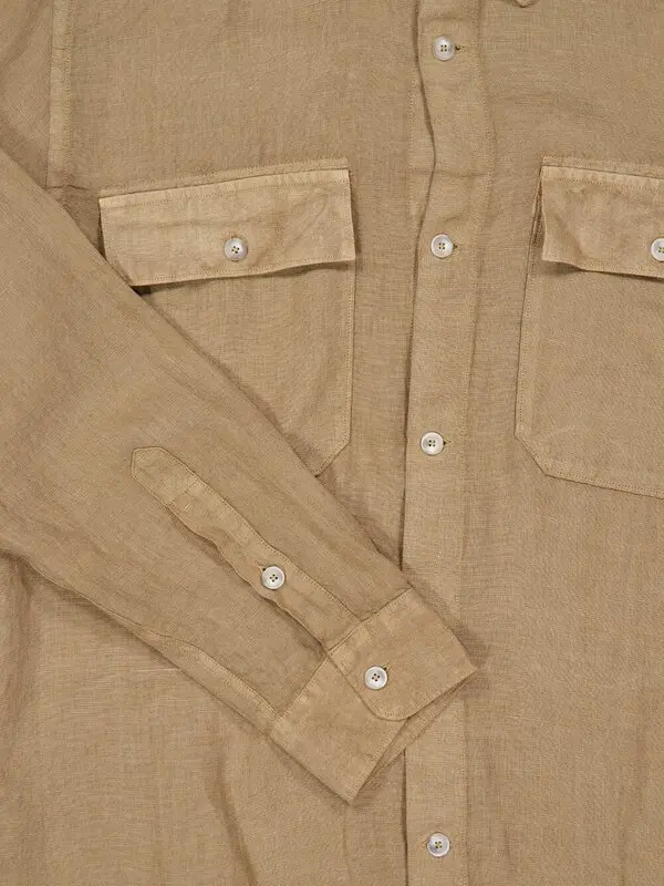 120% Lino Savana Long-sleeve Linen Shirt