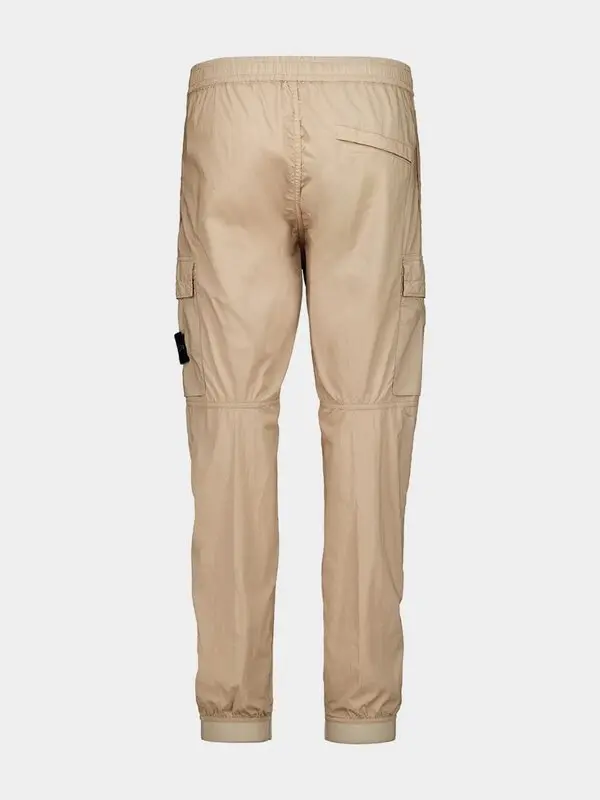 Stone Island Stretch Cotton Cargo Trousers - Beige