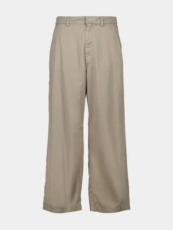 Balenciaga Cotton Twill Workwear Pants - Beige