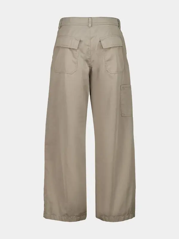Balenciaga Cotton Twill Workwear Pants - Beige