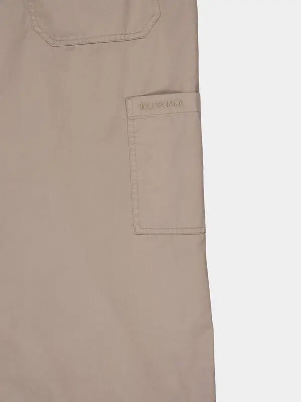 Balenciaga Cotton Twill Workwear Pants - Beige
