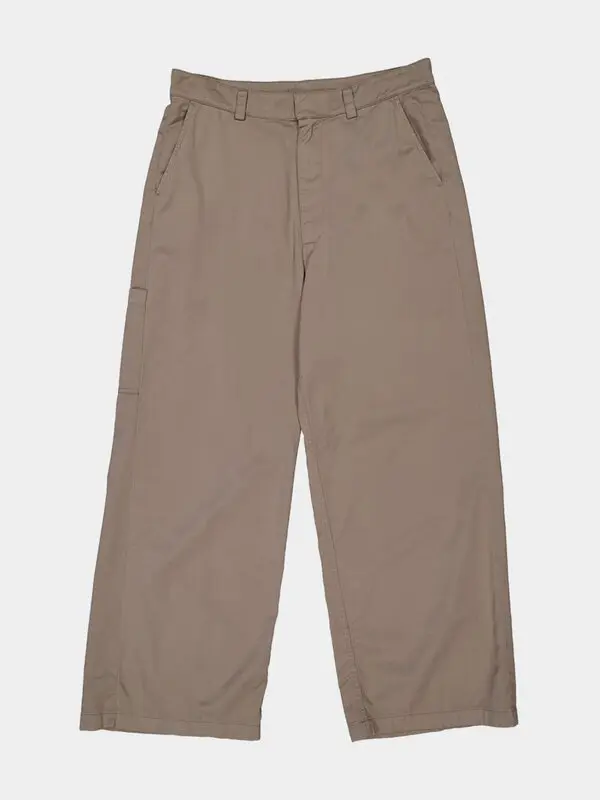 Balenciaga Cotton Twill Workwear Pants - Beige