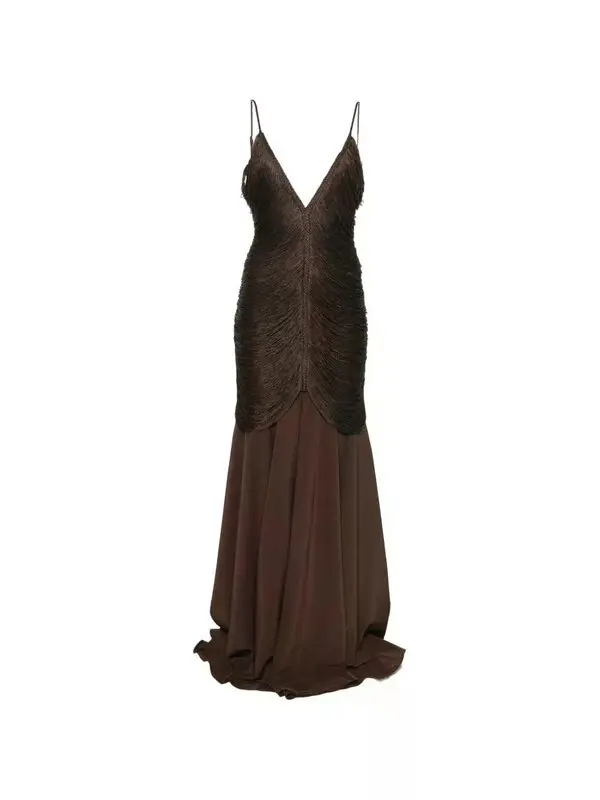 BLESS Nostalgia Maxi Dress - Brown