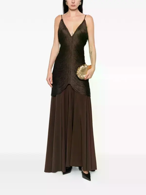 BLESS Nostalgia Maxi Dress - Brown