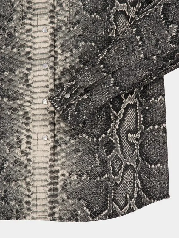 Gabriela Hearst Recycled Python-print Denim Shirt - Animal Print