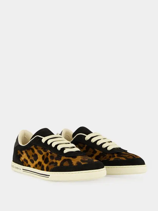 Dolce & Gabbana Leopard-print Saint Tropez Sneakers - Animal Print