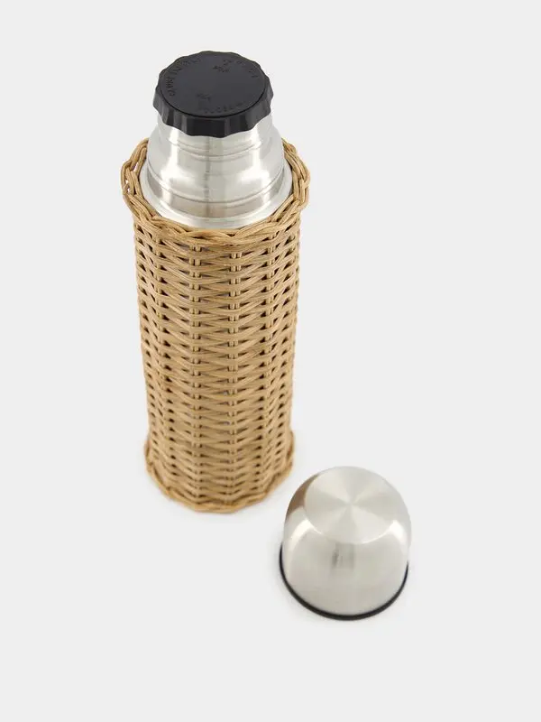 GIOBAGNARA Rattan Small Thermos Bottle