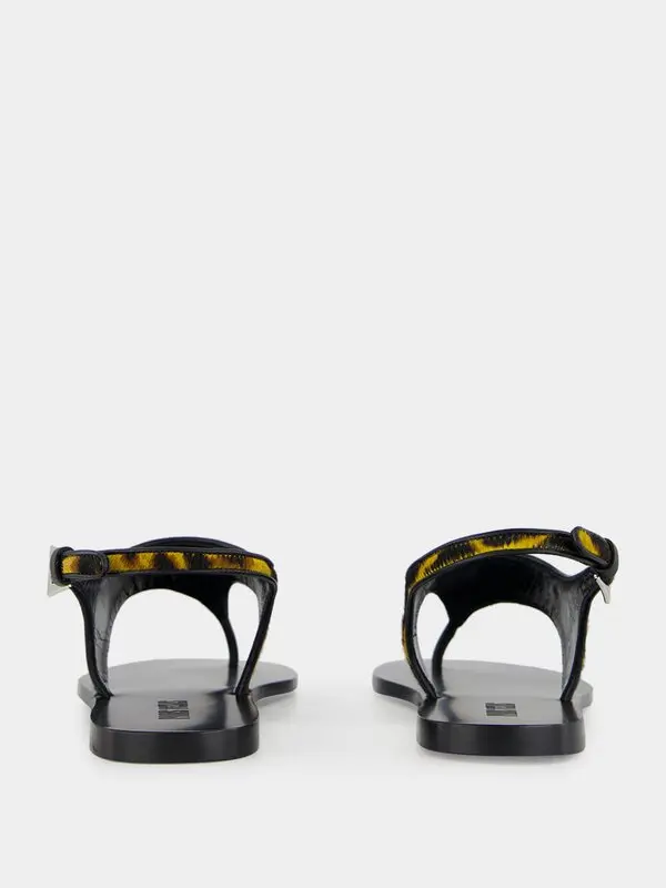 Paris Texas Amalfi Flat Sandals - Animal Print