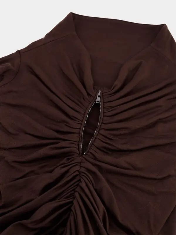 Dolce & Gabbana Ruched Zip Top