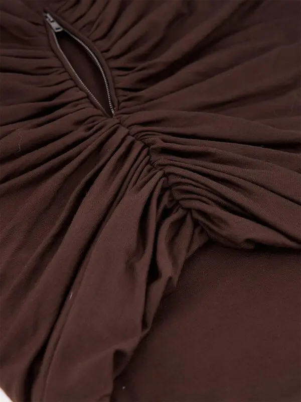 Dolce & Gabbana Ruched Zip Top