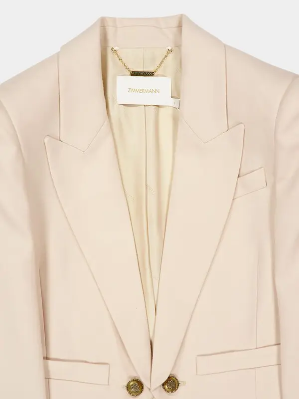 Zimmermann Hypnotic Cropped Wool Blazer
