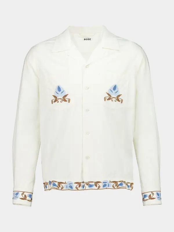 BODE Nouveau Vine Long Sleeve - Cream