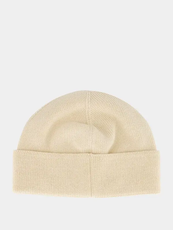 Valentino Garavani Embroidered Wool Beanie - Cream