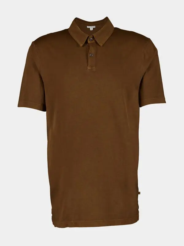JAMES PERSE Classic Polo Shirt - Brown
